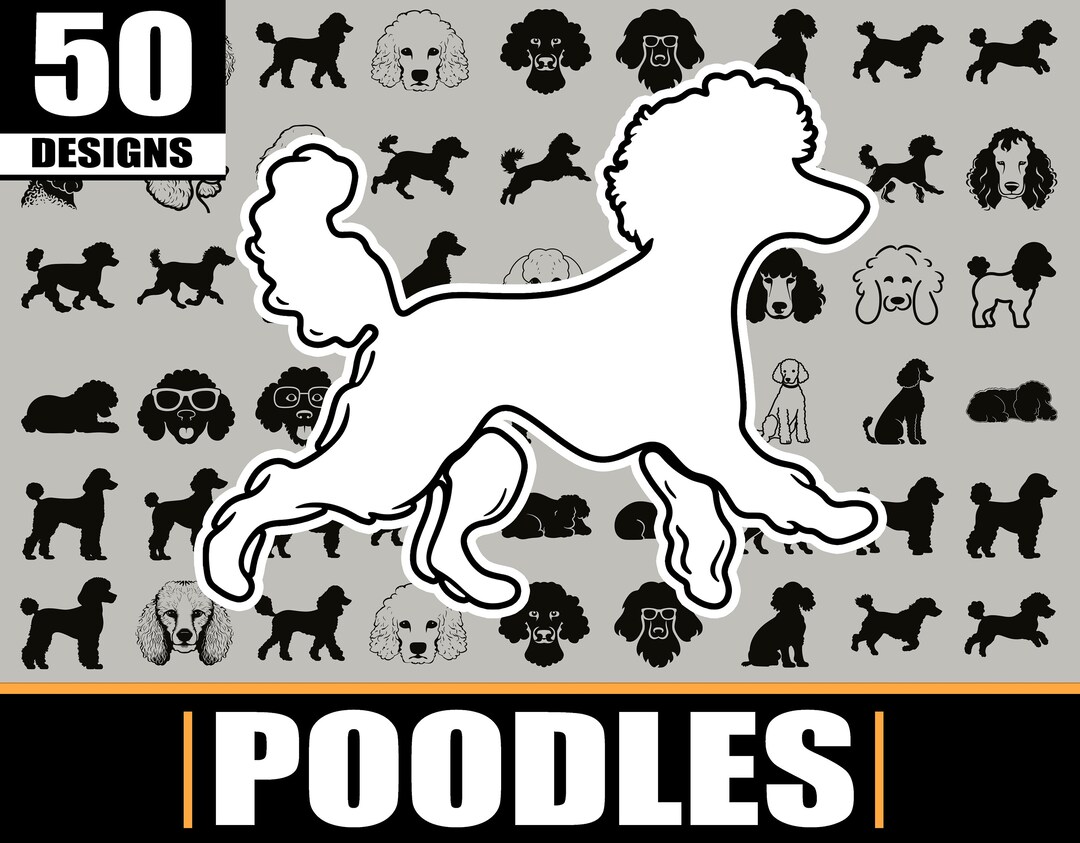 Poodle SVG Bundle 50 Designs | Funny Poodle Dog Digital Files for ...
