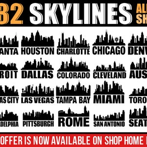 Baltimore Skyline SVG With Extra Outline Design | Maryland Baltimore ...