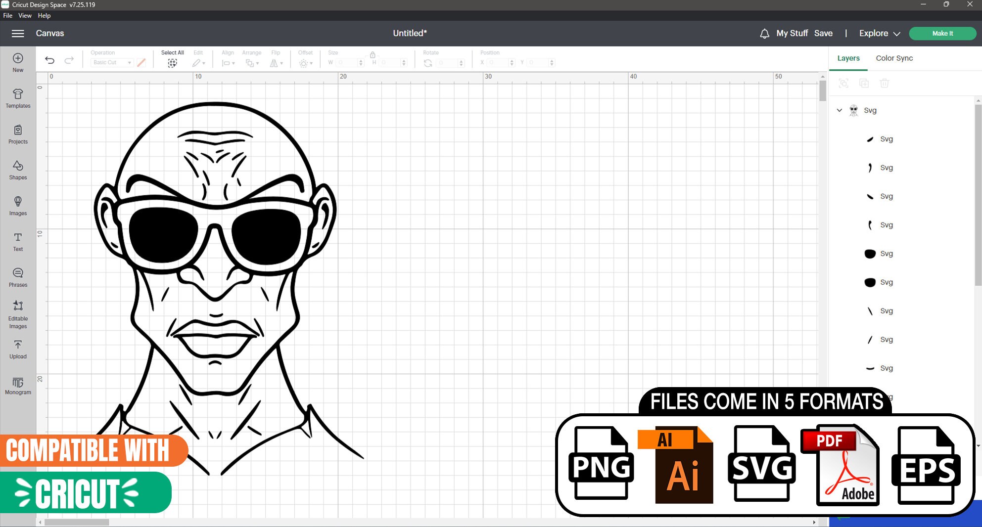 Caricatura Man Face SVG Cartoon Face Svg Funny Cartoon - Etsy México