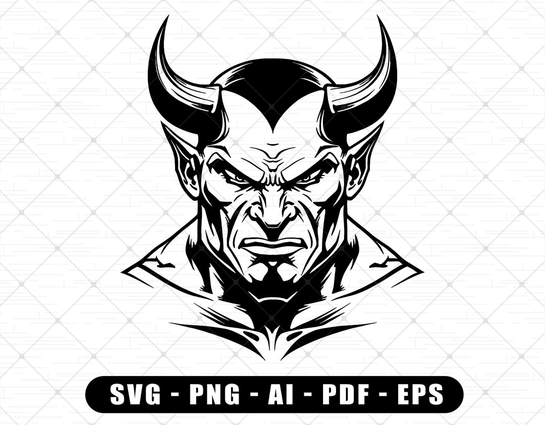 Devil SVG, Strong Demon SVG for Cricut , Gym Devil, Muscular Satan ...