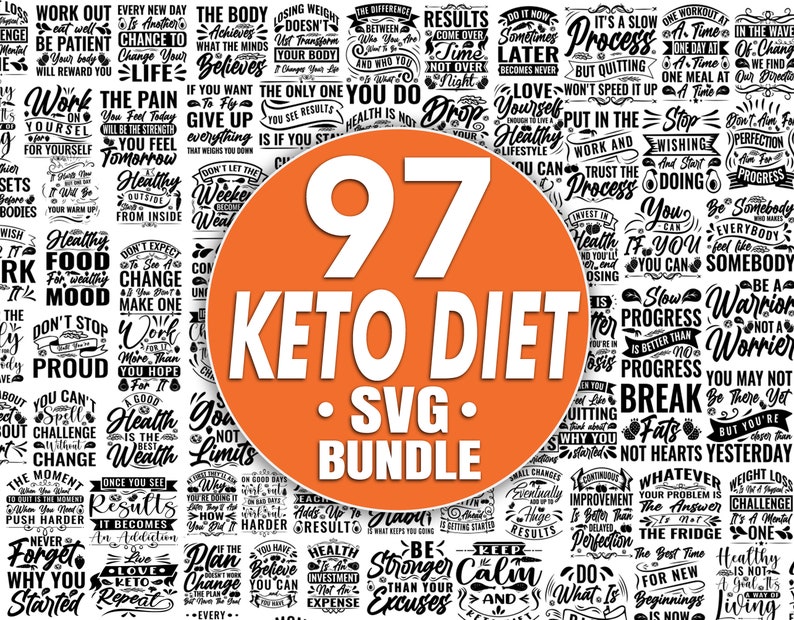 97 Keto SVG Bundle Quotes for Ketogenic Diet SVG Sayings and - Etsy