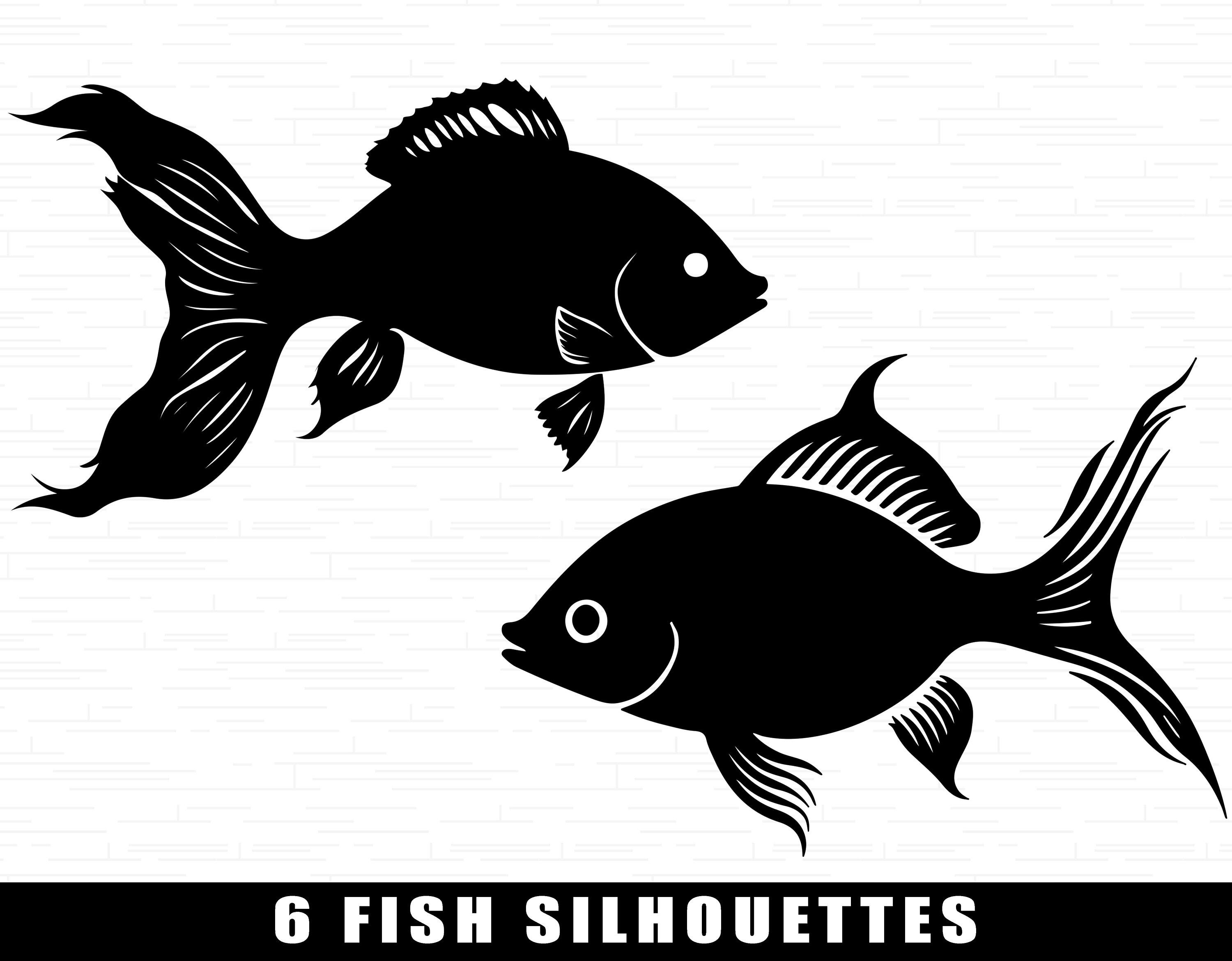 Fish SVG Bundle, Cricut Fish SVG Files, Easy Cut Fish Silhouette, Cute ...