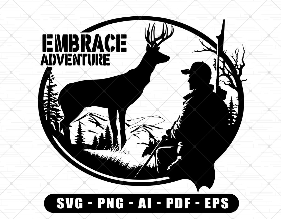 Embrace Adventure Silhouette | Hunting Clipart PNG Transparent ...