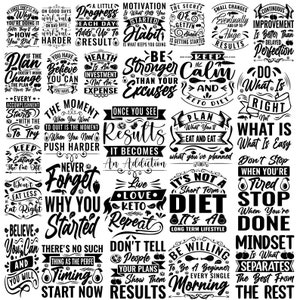 97 Keto SVG Bundle Quotes for Ketogenic Diet SVG Sayings and Detoxing ...