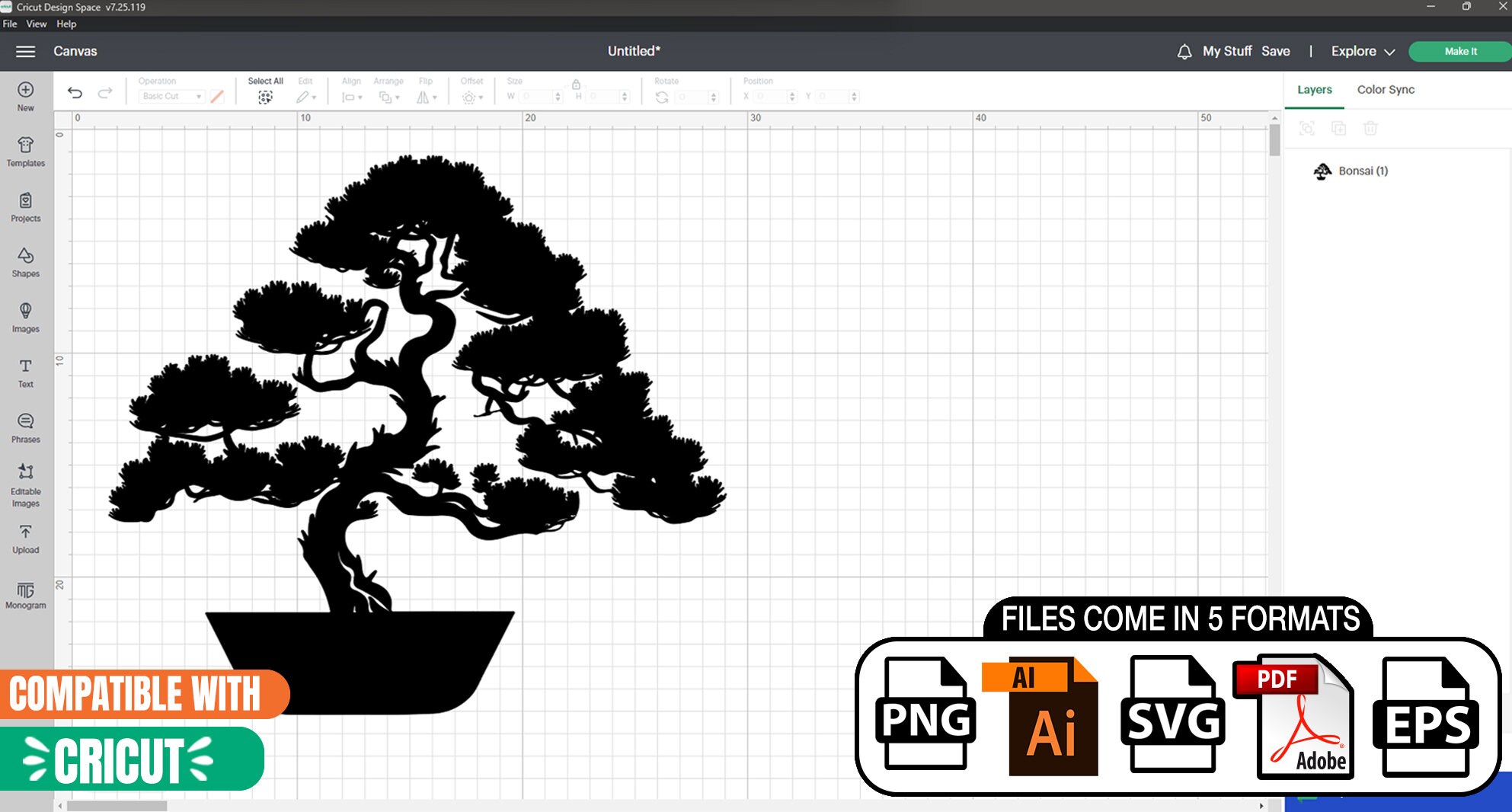Bonsai Tree Silhouettes SVG Bundle 7 Bonsai SVG Artworks for - Etsy ...
