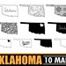 Oklahoma State Map SVG Map Bundle Easy Cut Digital File Oklahoma ...