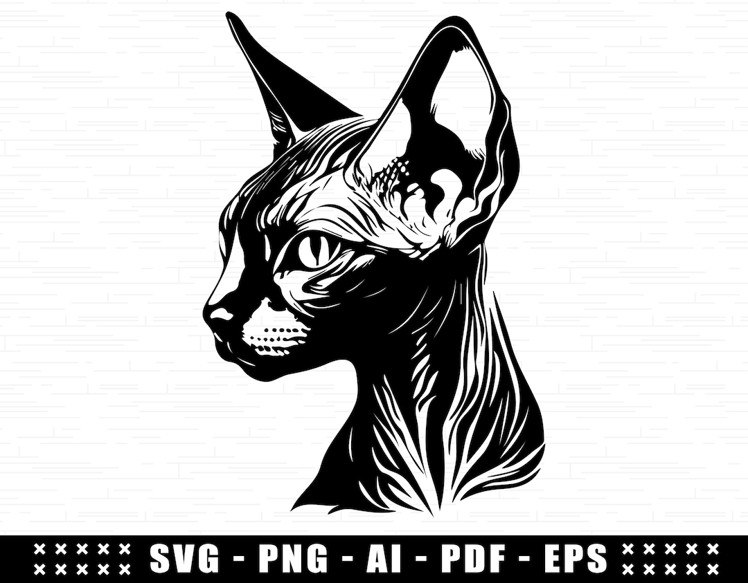 Sphynx Cat SVG , Ancient Sphynx Cat SVG for Cricut, Egyptian Cat SVG ...