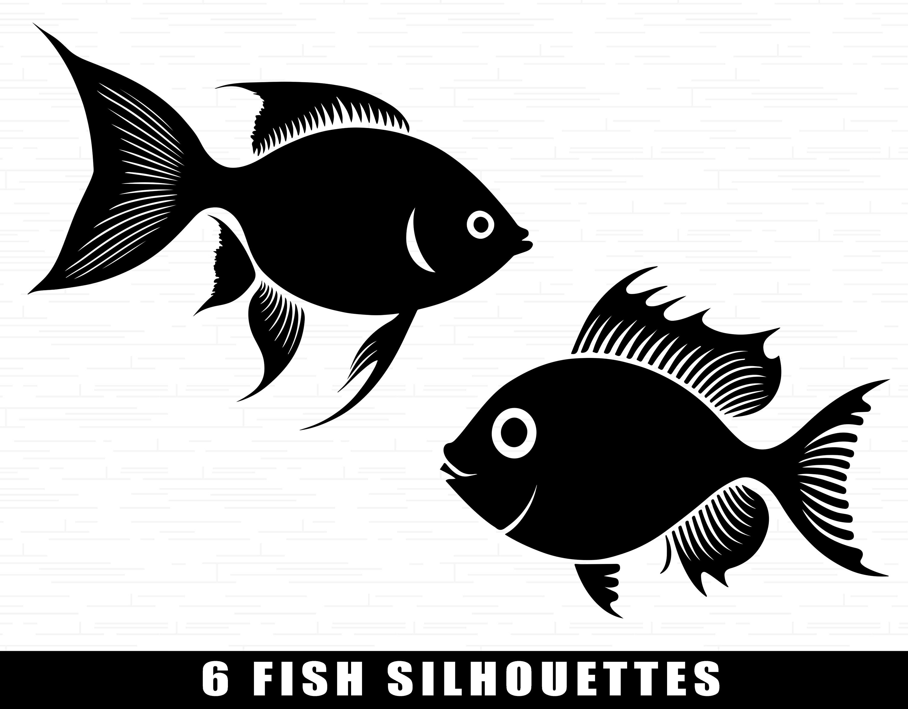Fish SVG Bundle, Cricut Fish SVG Files, Easy Cut Fish Silhouette, Cute ...