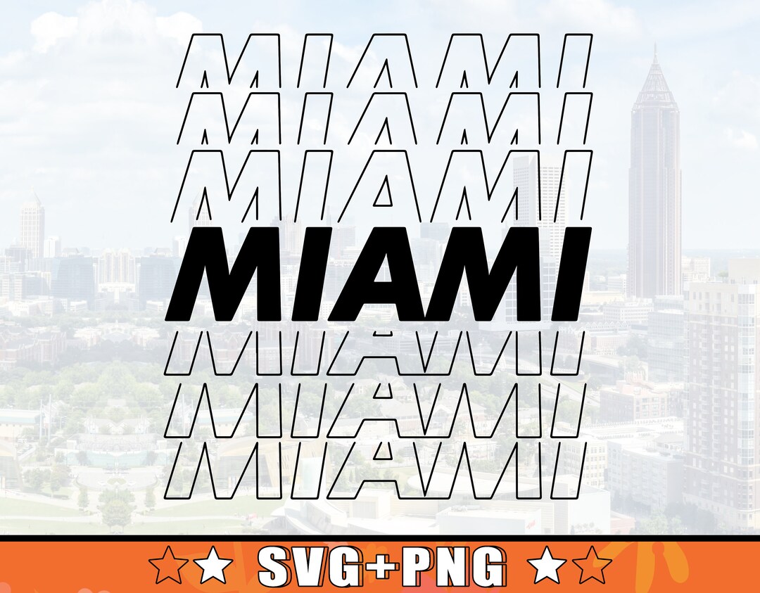Miami Repetitive Name Design SVG | South Florida Repeated Name ...