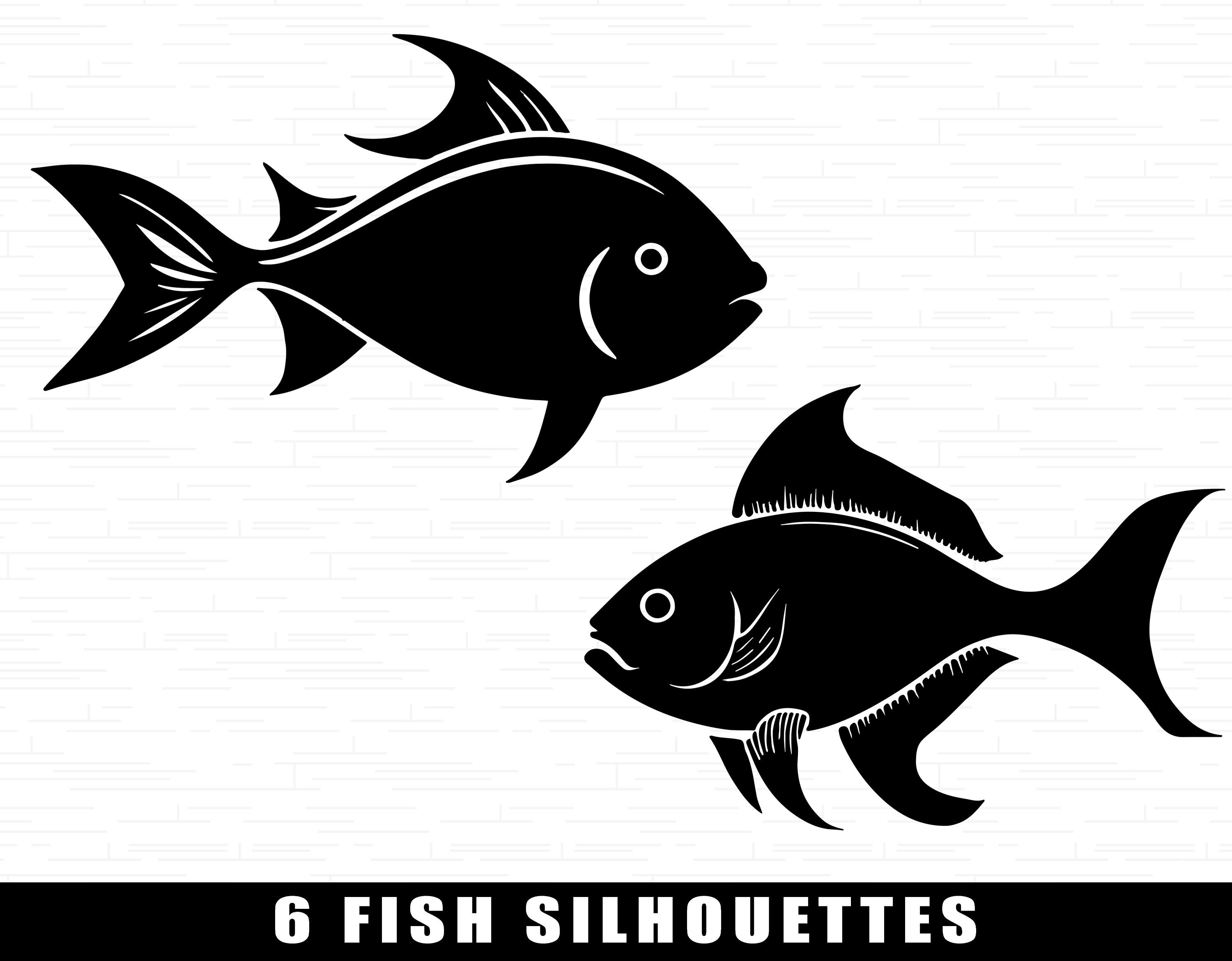 Fish SVG Bundle, Cricut Fish SVG Files, Easy Cut Fish Silhouette, Cute ...