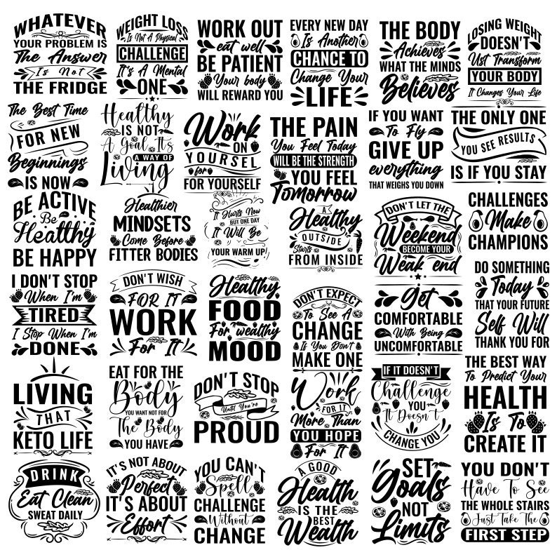 97 Keto SVG Bundle Quotes for Ketogenic Diet SVG Sayings and - Etsy