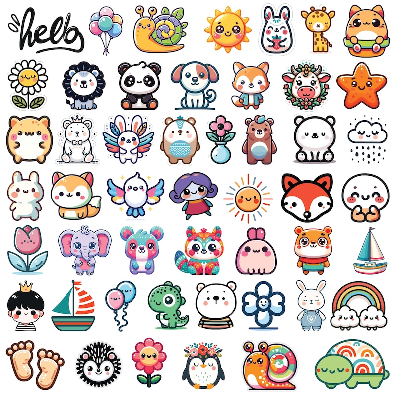 Cute Kawaii Stickers - Etsy