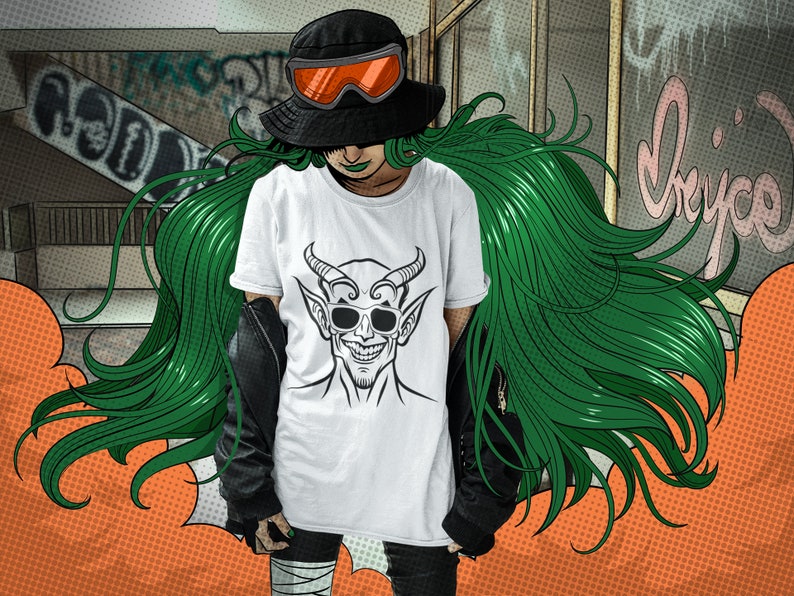 Devil SVG Tropical Demon SVG for Cricut Chilling Devil - Etsy