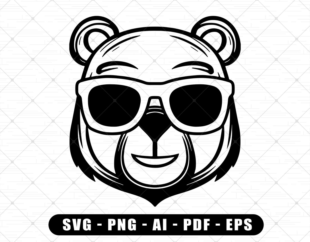 Bear SVG, Cool Bear SVG for Cricut , Chilling Bear, Mama Bear SVG, Easy ...