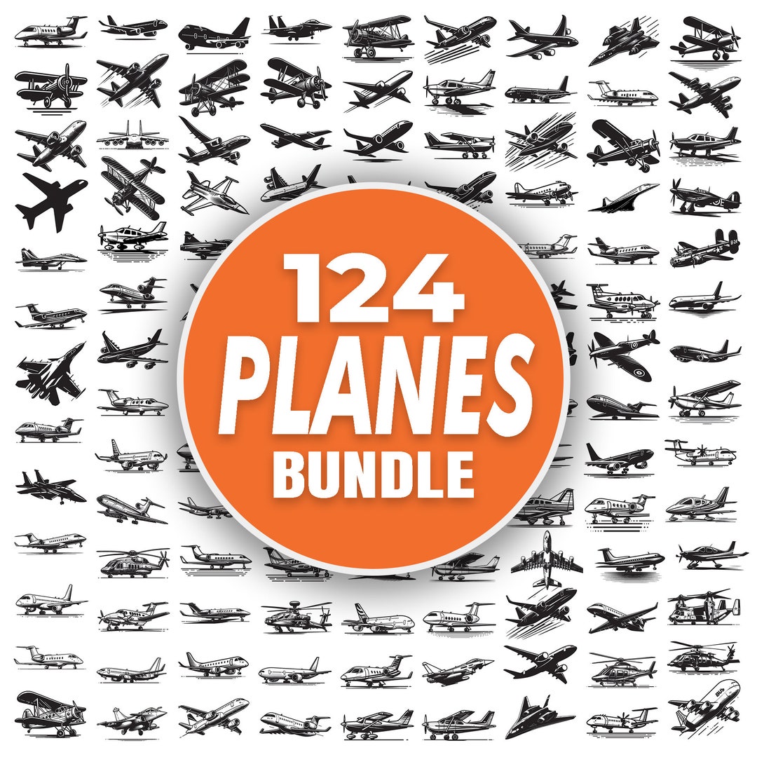Planes SVG Bundle, Airplane SVG Artworks for Cricut, Jet Planes Svg ...