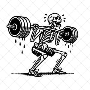 Funny Skeleton Powerlifting SVG | Skeleton Weight Lifting Svg, Skeleton ...