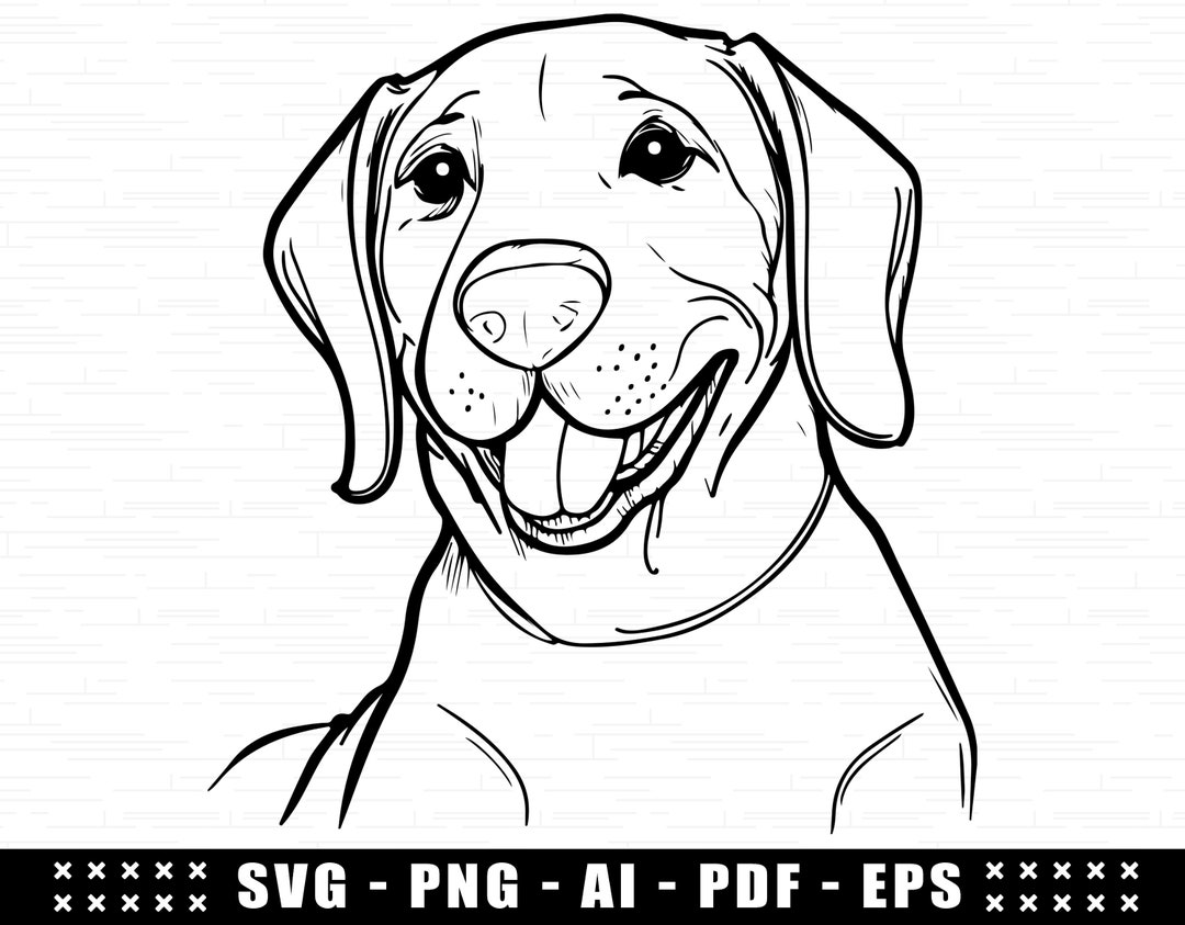 Smiling Dog SVG , Retrievers Puppies Breed SVG for Cricut, Dog Head ...
