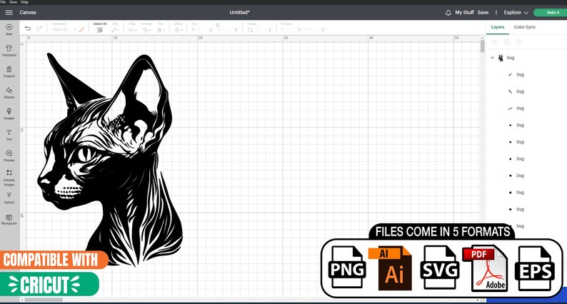 Sphynx Cat SVG Ancient Sphynx Cat SVG for Cricut Egyptian - Etsy UK