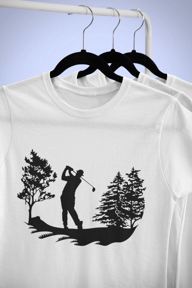 Golfing SVG Silhouette Golf Player Clipart PNG Transparent - Etsy