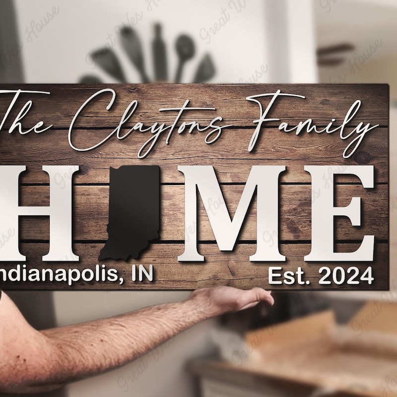 Indiana Home Sign - Etsy