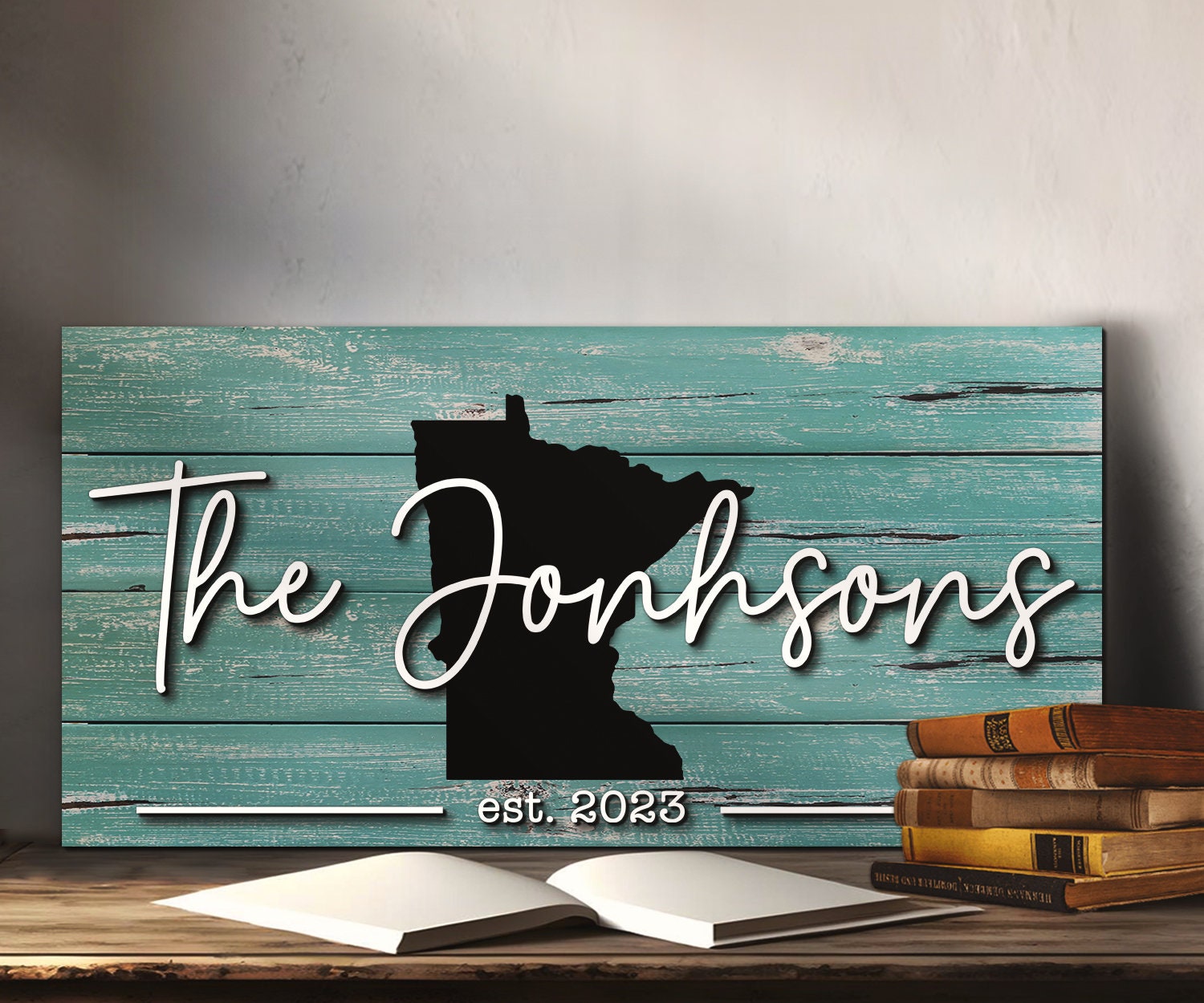 Custom Minnesota State Home Family Last Name Wood Pallet Sign - Etsy