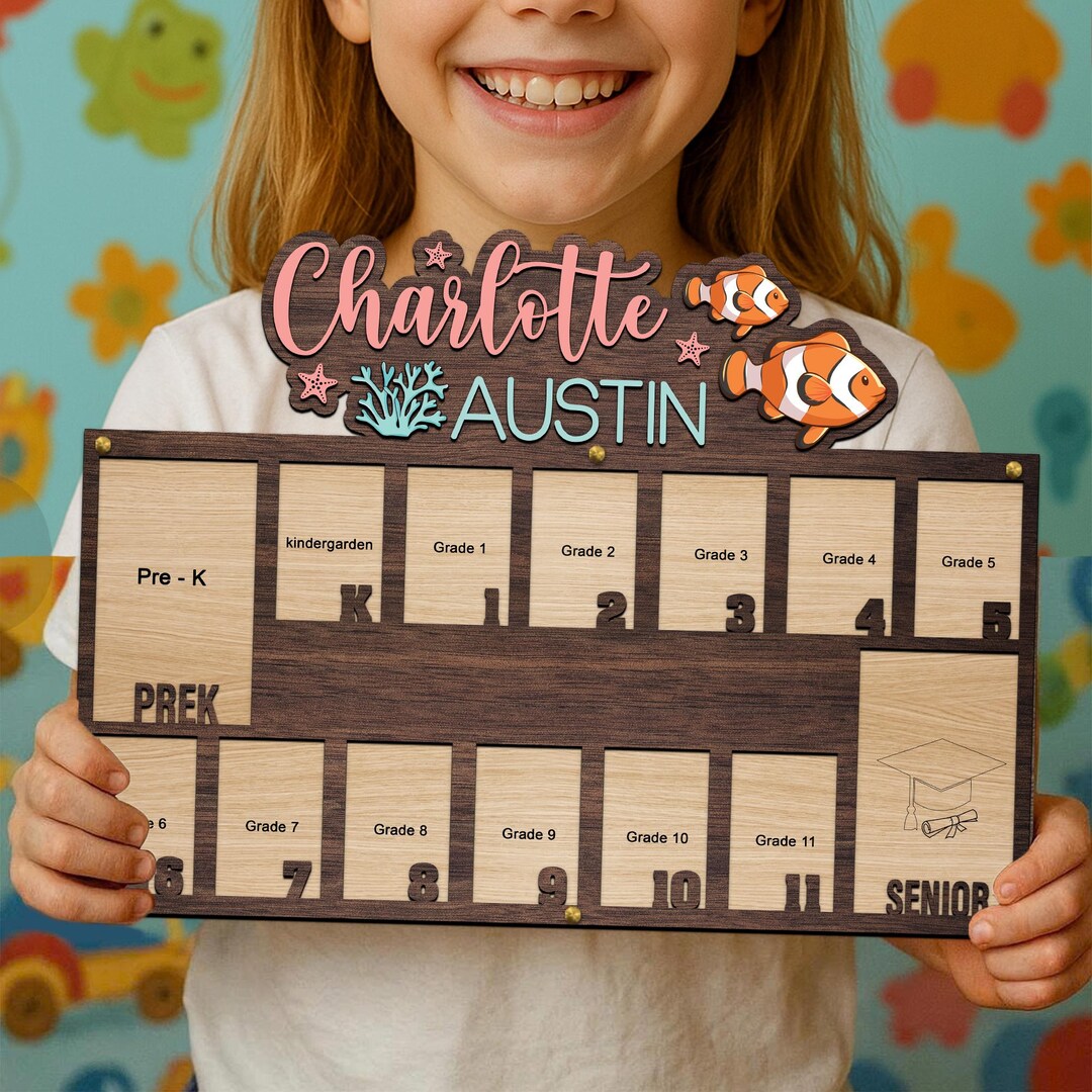Custom Nemo Fish School Years Photo Frame Pre Kto 12 to Senior ...