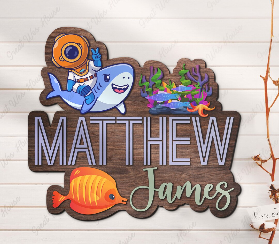 Custom Driver Diving Submarine Wood Nursery Name Sign Personalized ...