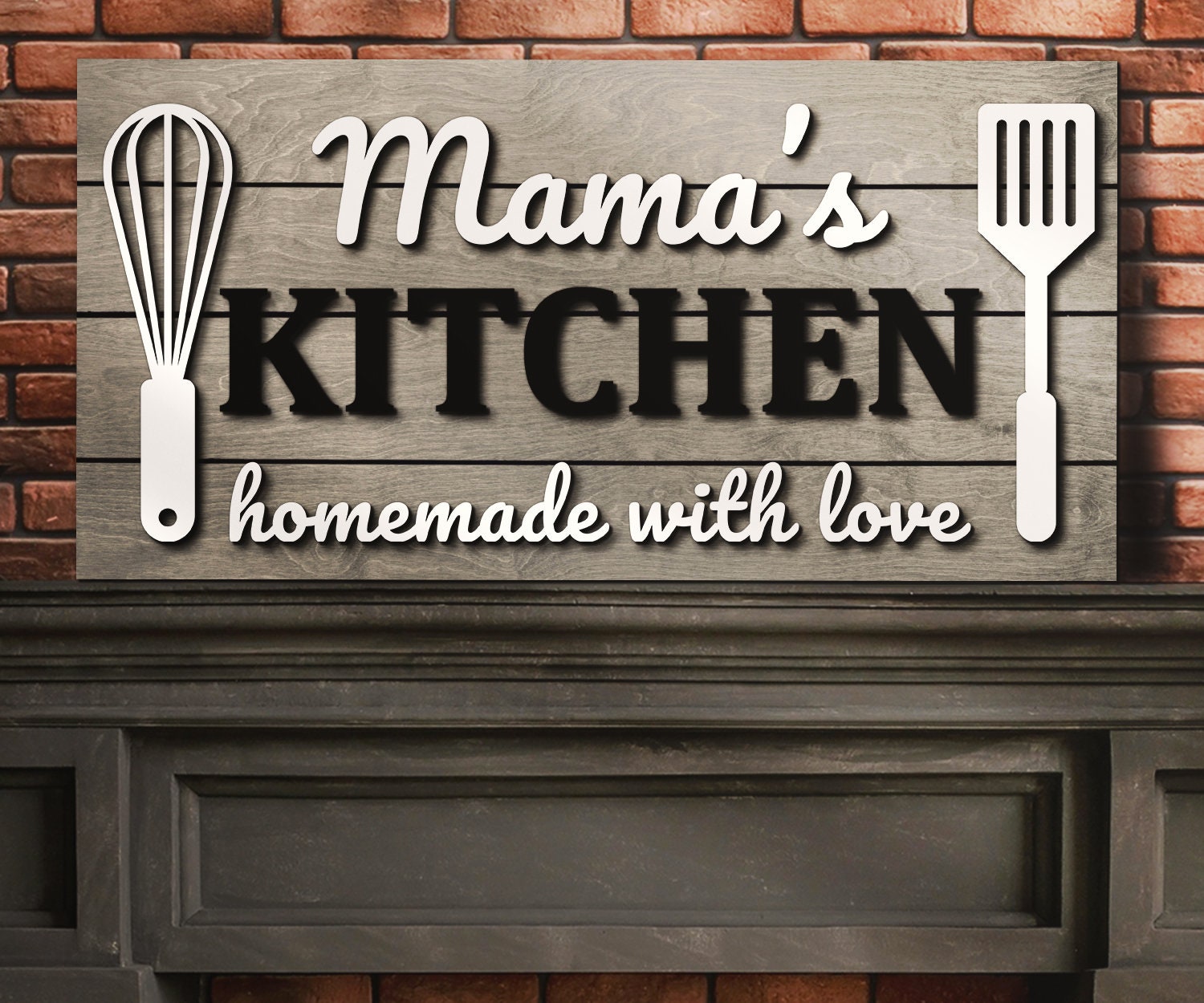Custom Kitchen Family Last Name Wood Rustic Pallet Sign Personalized ...