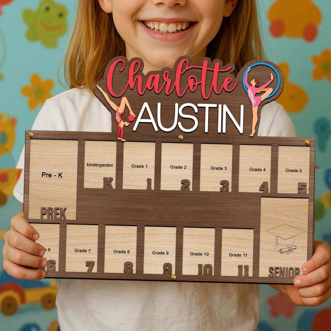 Custom Gymnastics School Years Frame Pre K 12 to Senior Graduation ...