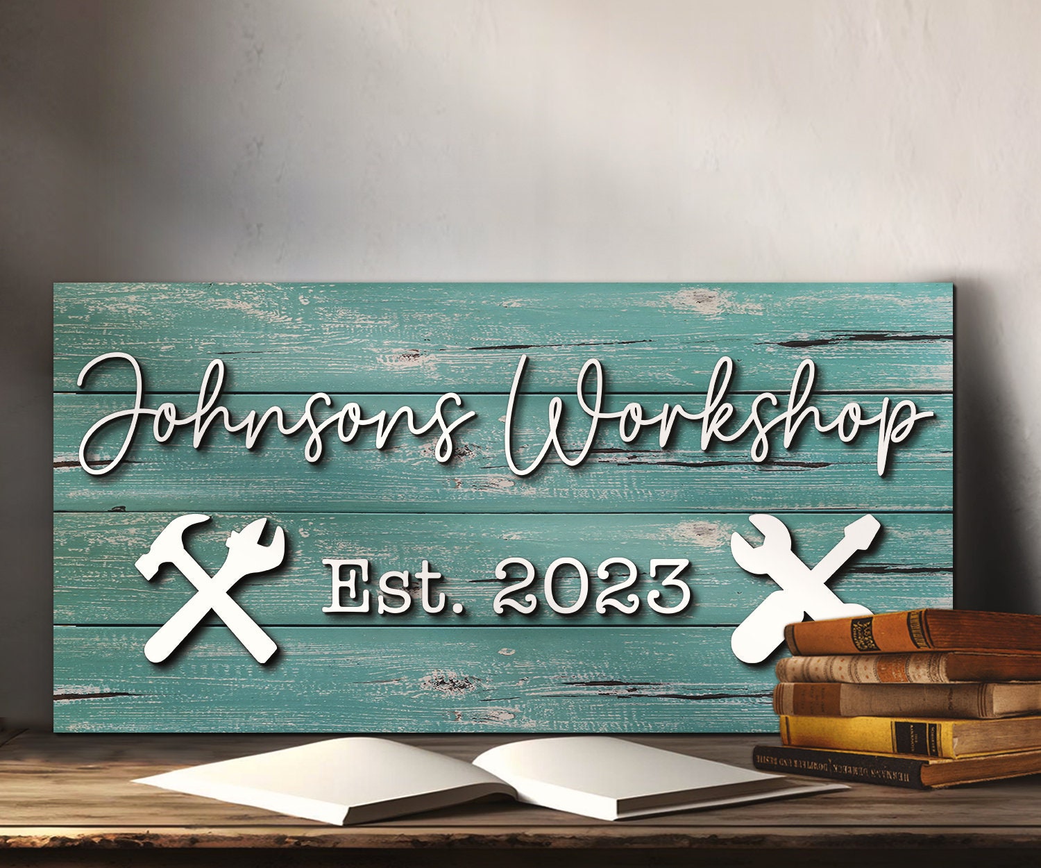 Custom Workshop Wood Name Sign Personalized Garage Sign Large Wooden ...