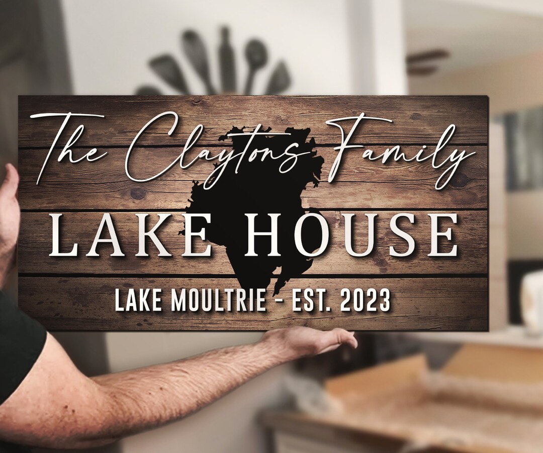 Custom Lake Moultrie Family Cabin Last Name Wood Pallet Sign ...