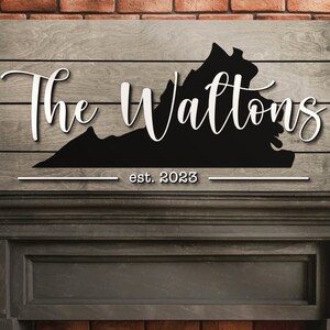 Custom Virginia State Home Family Last Name Wood Pallet Sign ...