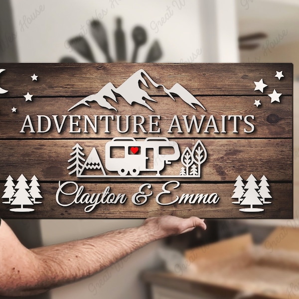 Adventure Wood Sign - Etsy
