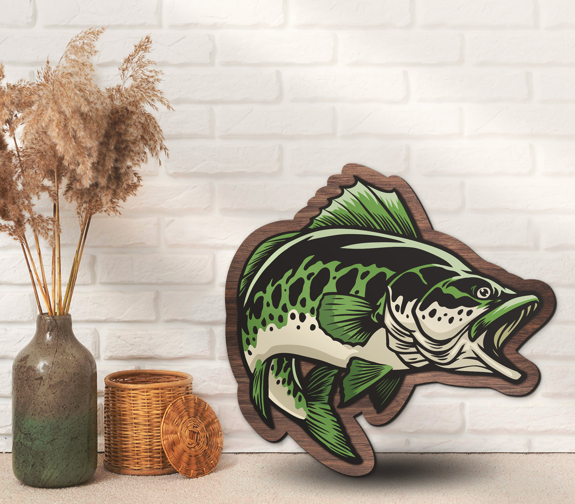 Largemouth Bass Fishing Wood Fish Sign Large Wooden Fisher - Etsy