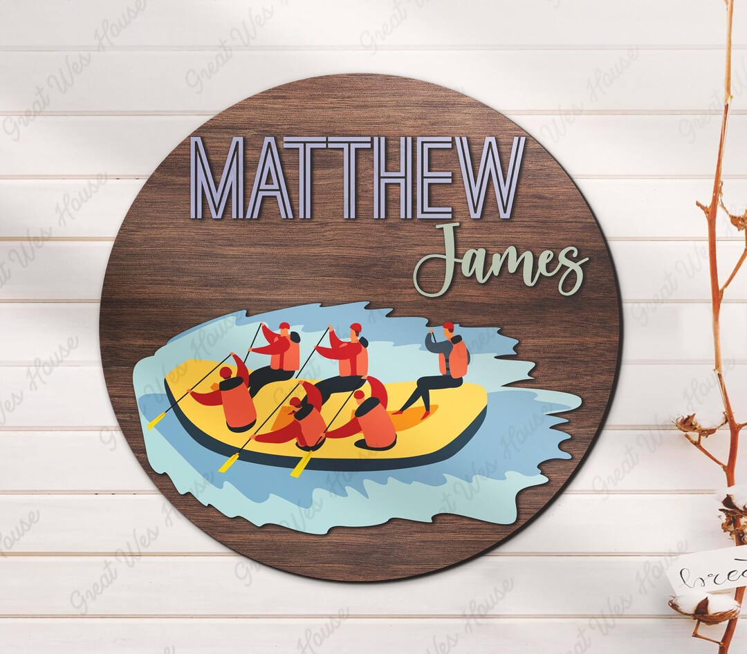 Custom Rafting 3D Wood Name Sign Personalized Rafter Lake House Extreme ...