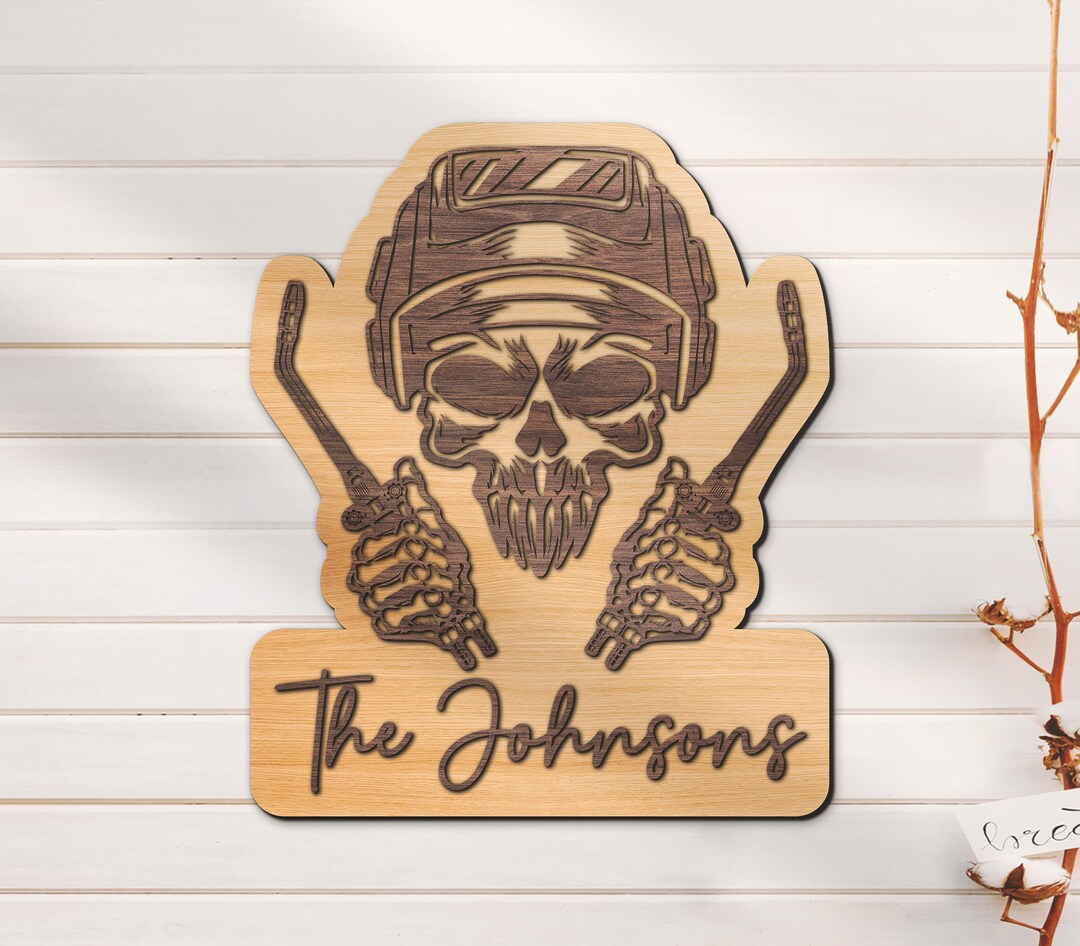 Custom Welding 3D Wood Name Sign Personalized Ironworker Wooden Decor ...