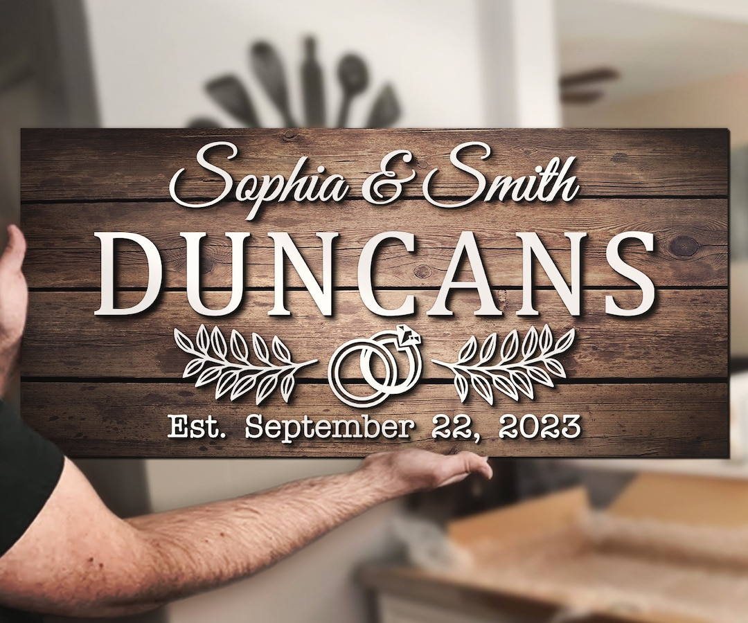 Custom Wedding Family Last Name Wood Pallet Sign Personalized ...