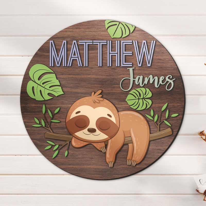 Sloth Nursery Art - Etsy