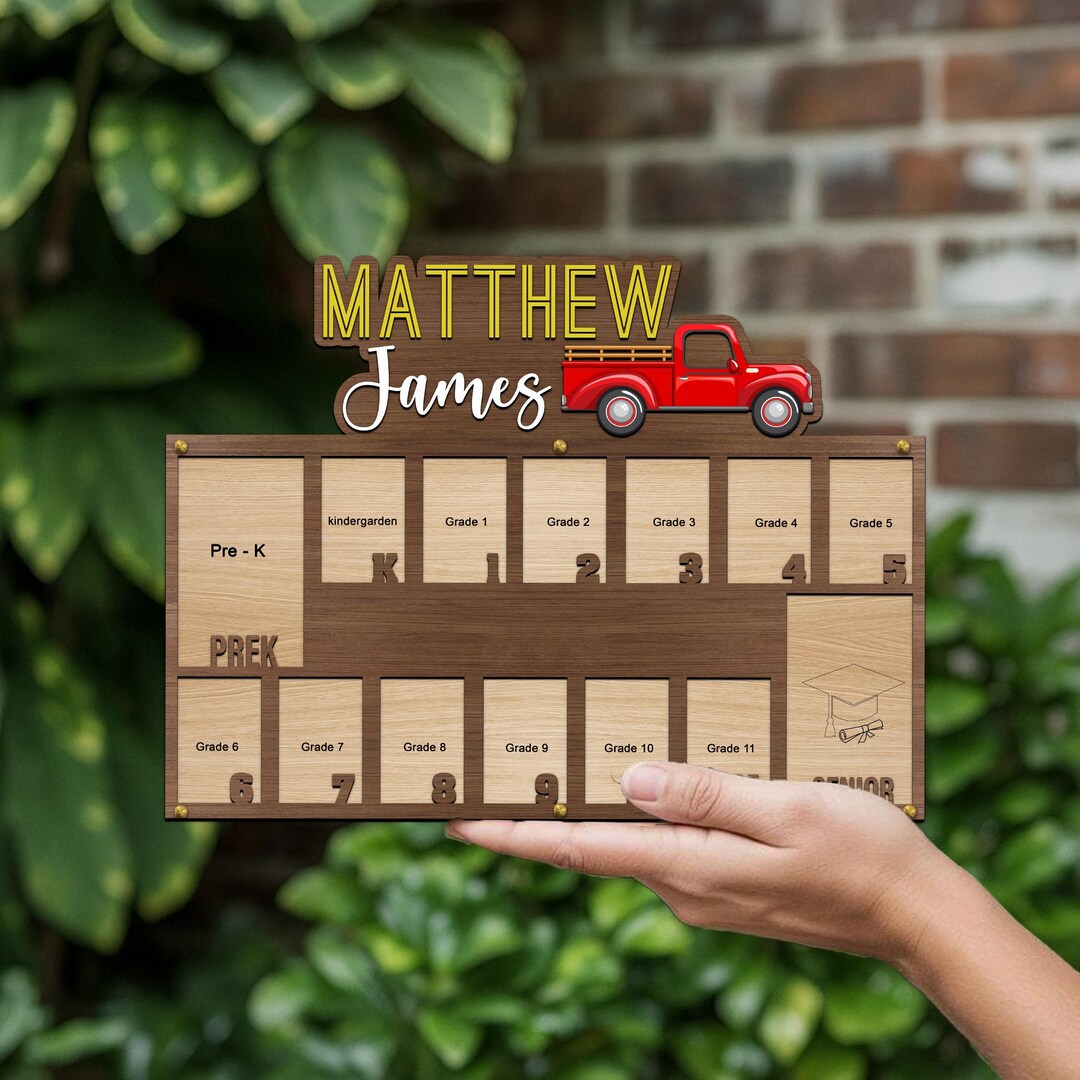 Custom Pickup Truck School Years Photo Frame Prek to 12 to Senior ...