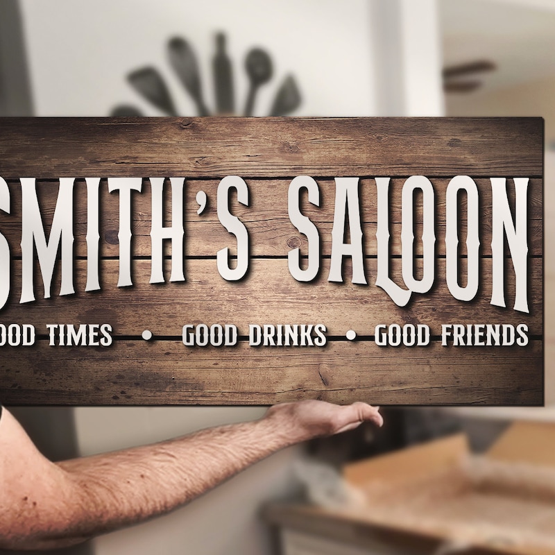 Wood Saloon Sign - Etsy