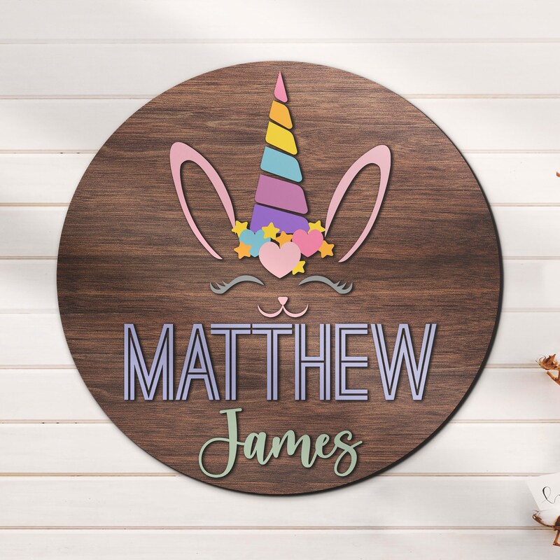 Unicorn Name Sign - Etsy