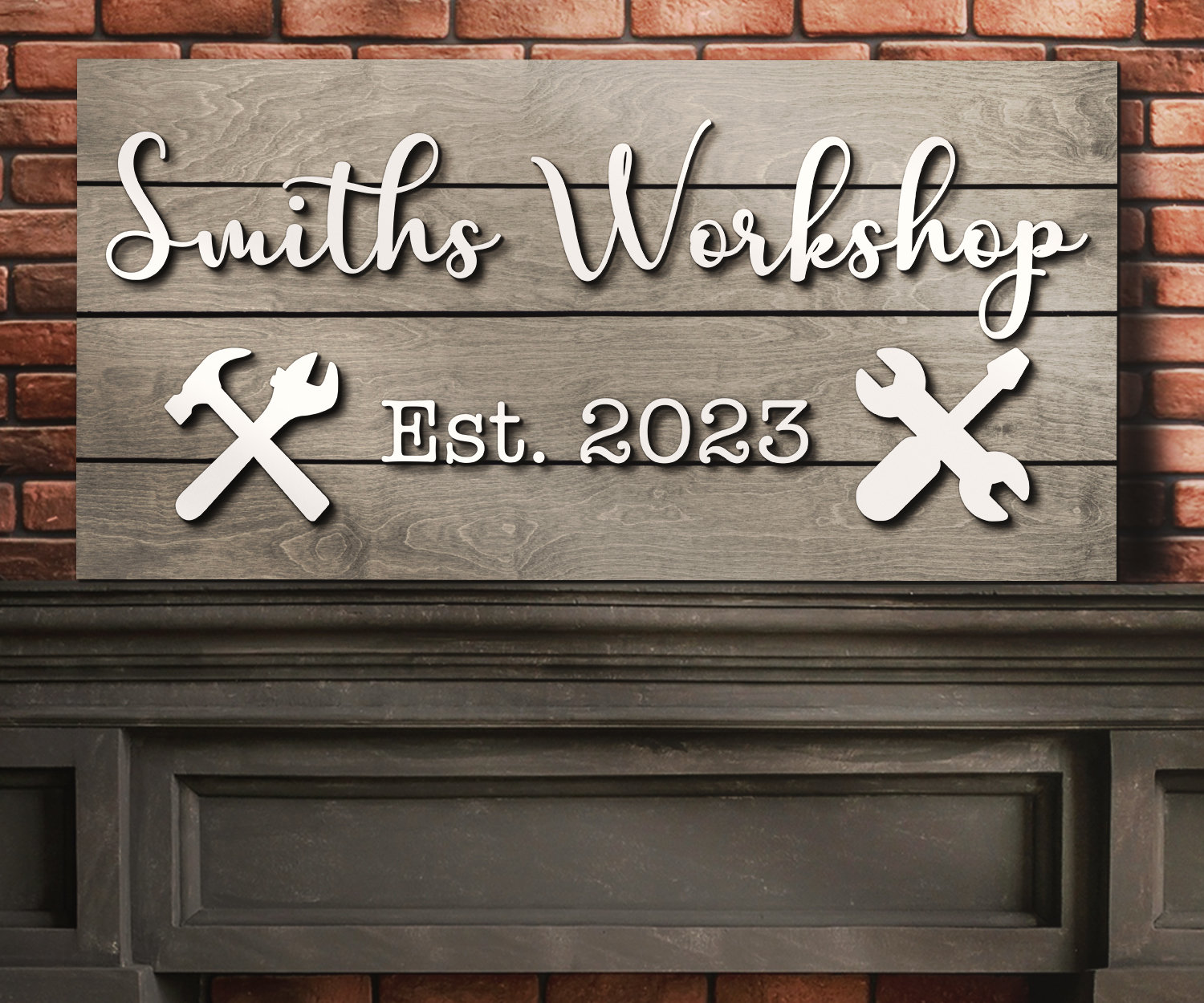 Custom Workshop Wood Name Sign Personalized Garage Sign Large Wooden ...