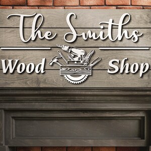 Custom Wood Shop Name Sign Personalized Garage Sign Large Wooden ...
