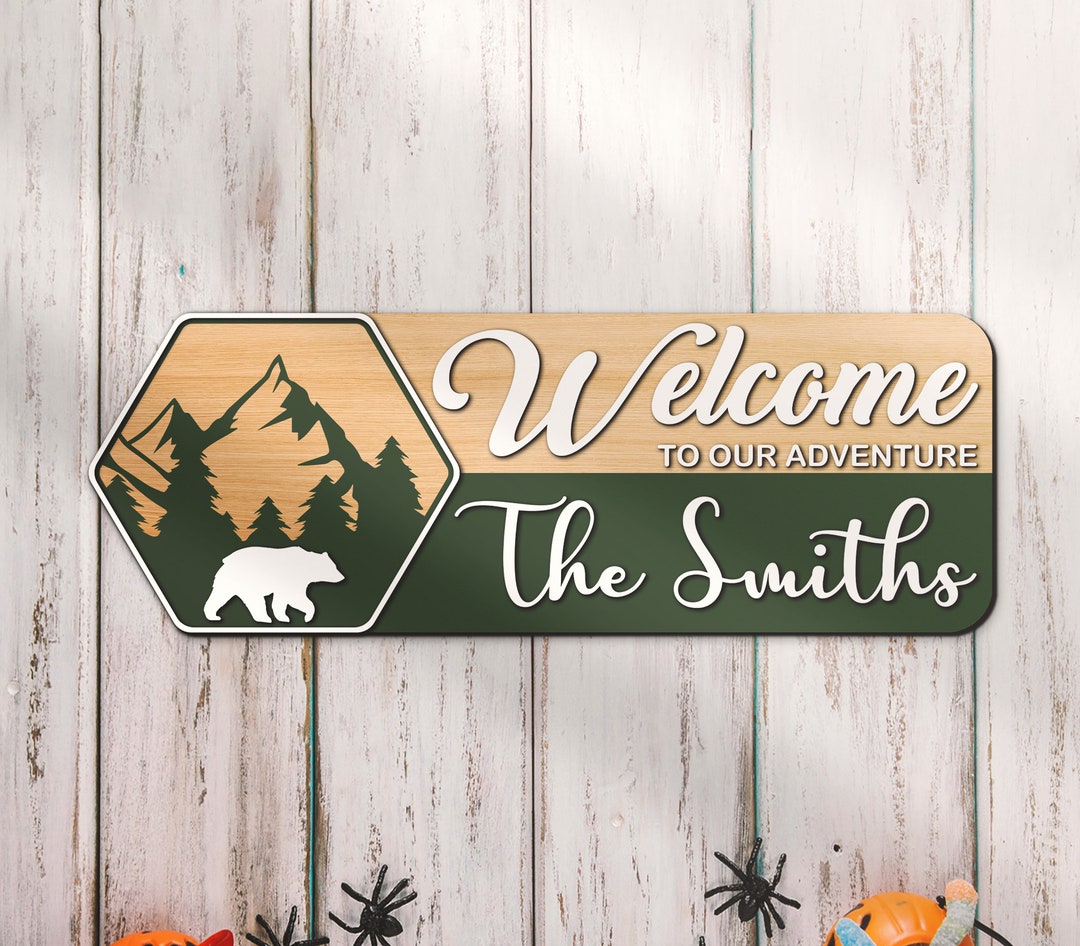 Custom Bears National Park Servie Welcome Sign Wood Personalized Wooden ...