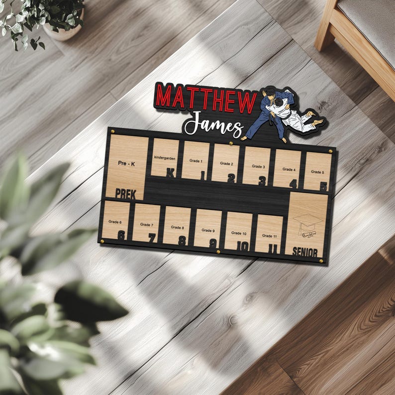 Custom BBJJ Jiu-jitsu School Years Frame Prek12 to Senior Graduation ...