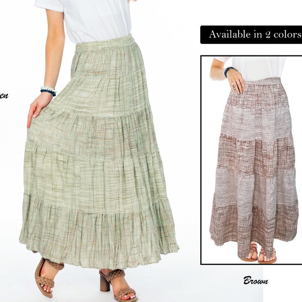 Long Patchwork Skirt - Etsy