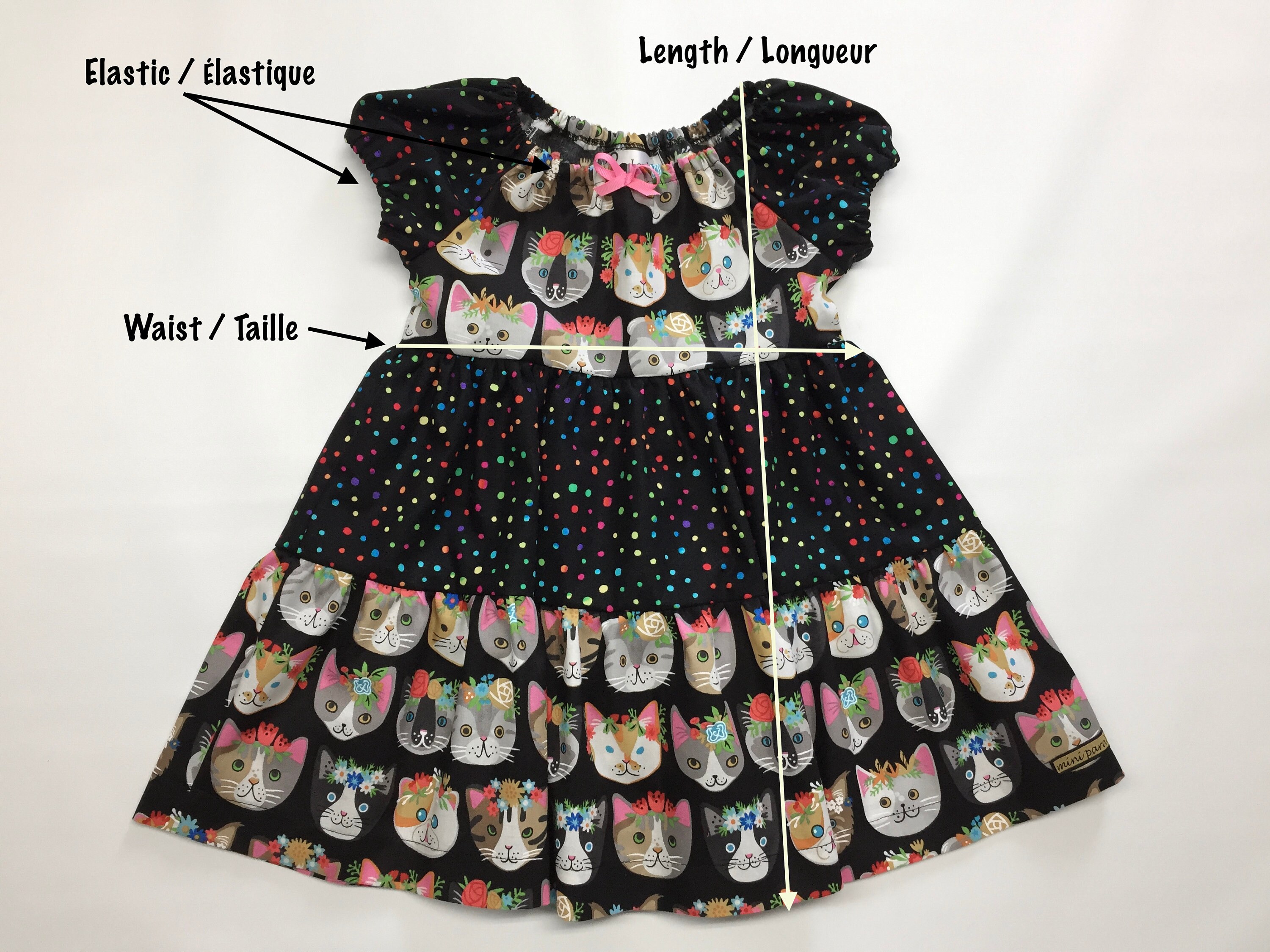 Cats Dress Layers Ruffle Dress With Cats Design Boho Dress - Etsy UK