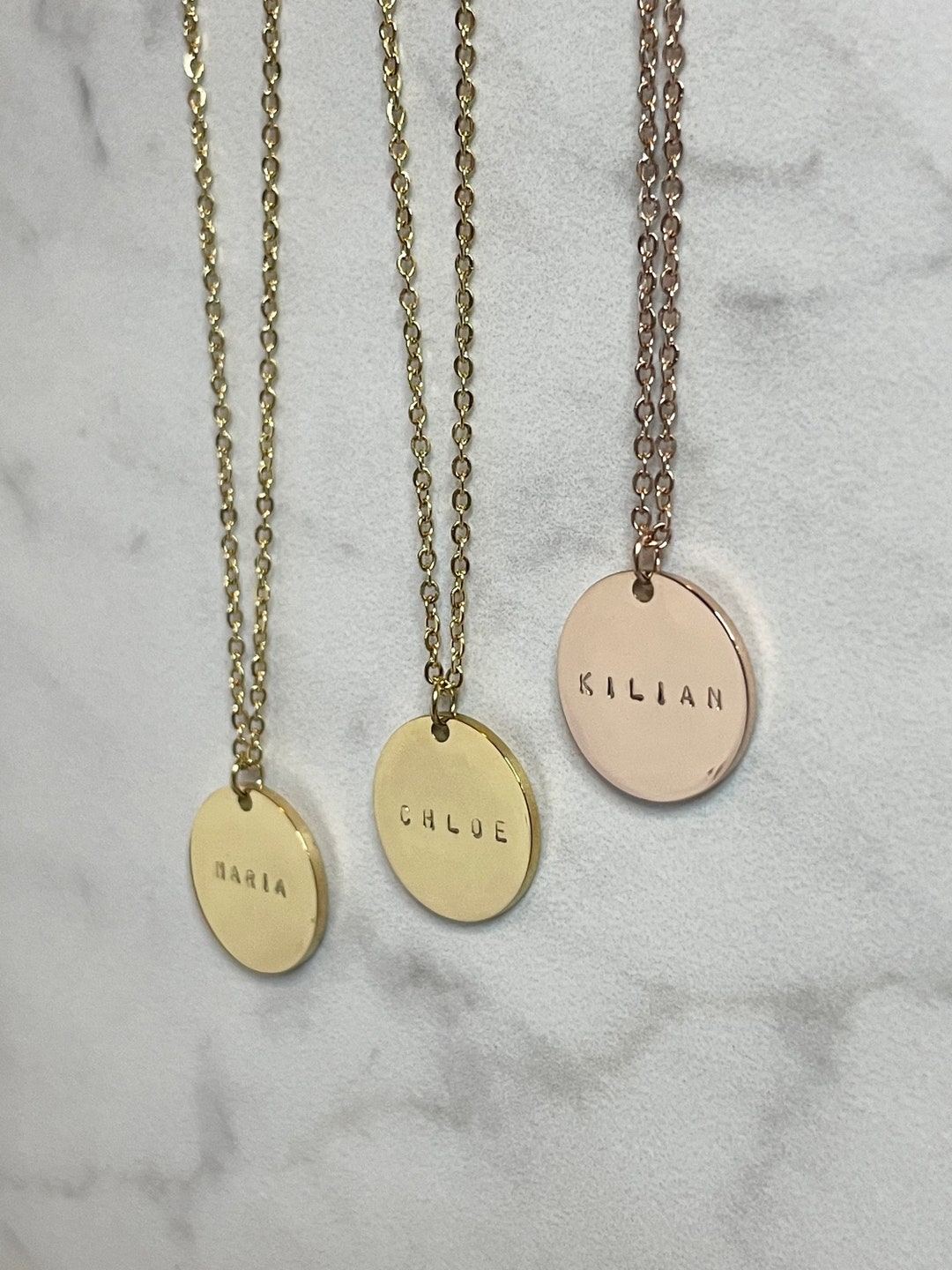 Personalized Circle Necklace - Etsy