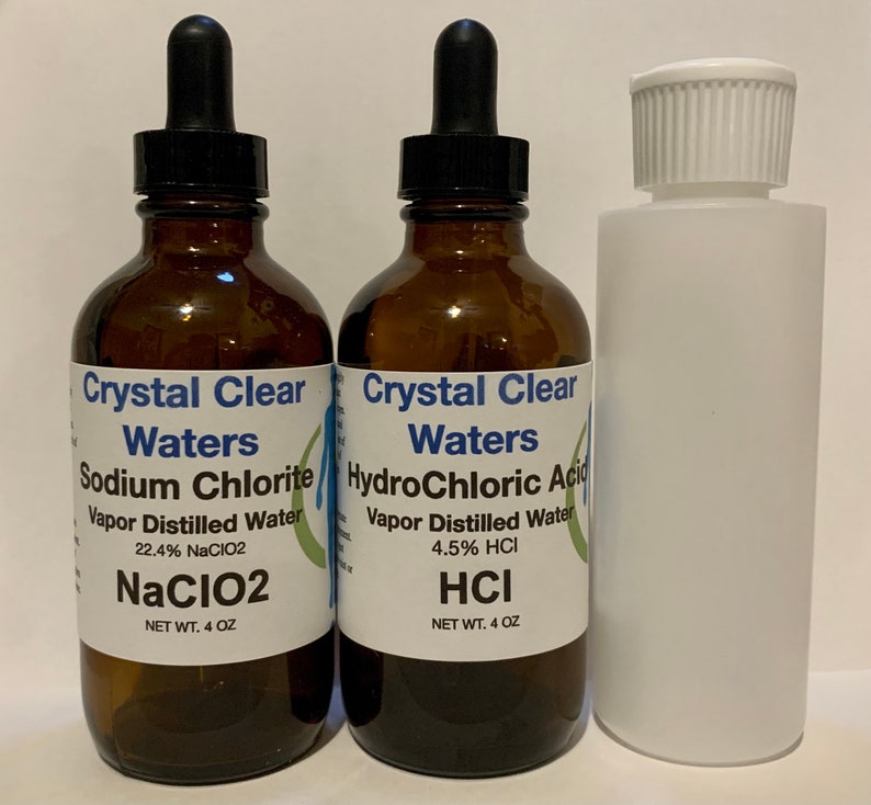 Water Purification solution Chlorite Naclo2 4oz HCl 4oz | Etsy