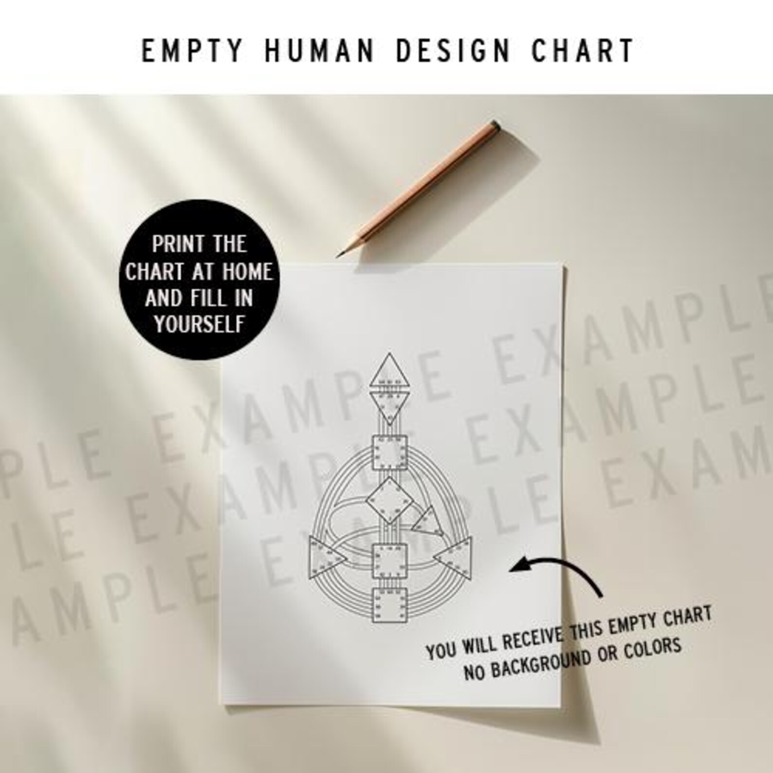 Human Design Chart for Personal Use Gates, Centers and Channels - Etsy